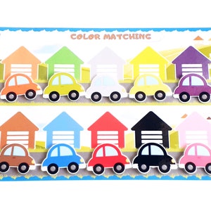 Color Sorting Matching Car Game, Color Matching Activity - Etsy