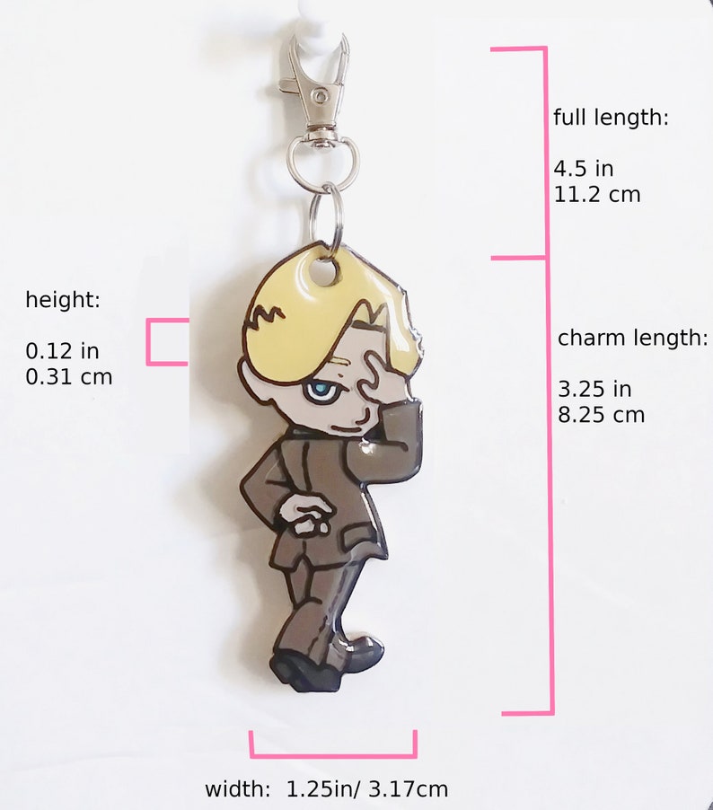 Monster Characters Anime Manga Handmade Large Charms Keychain - Etsy
