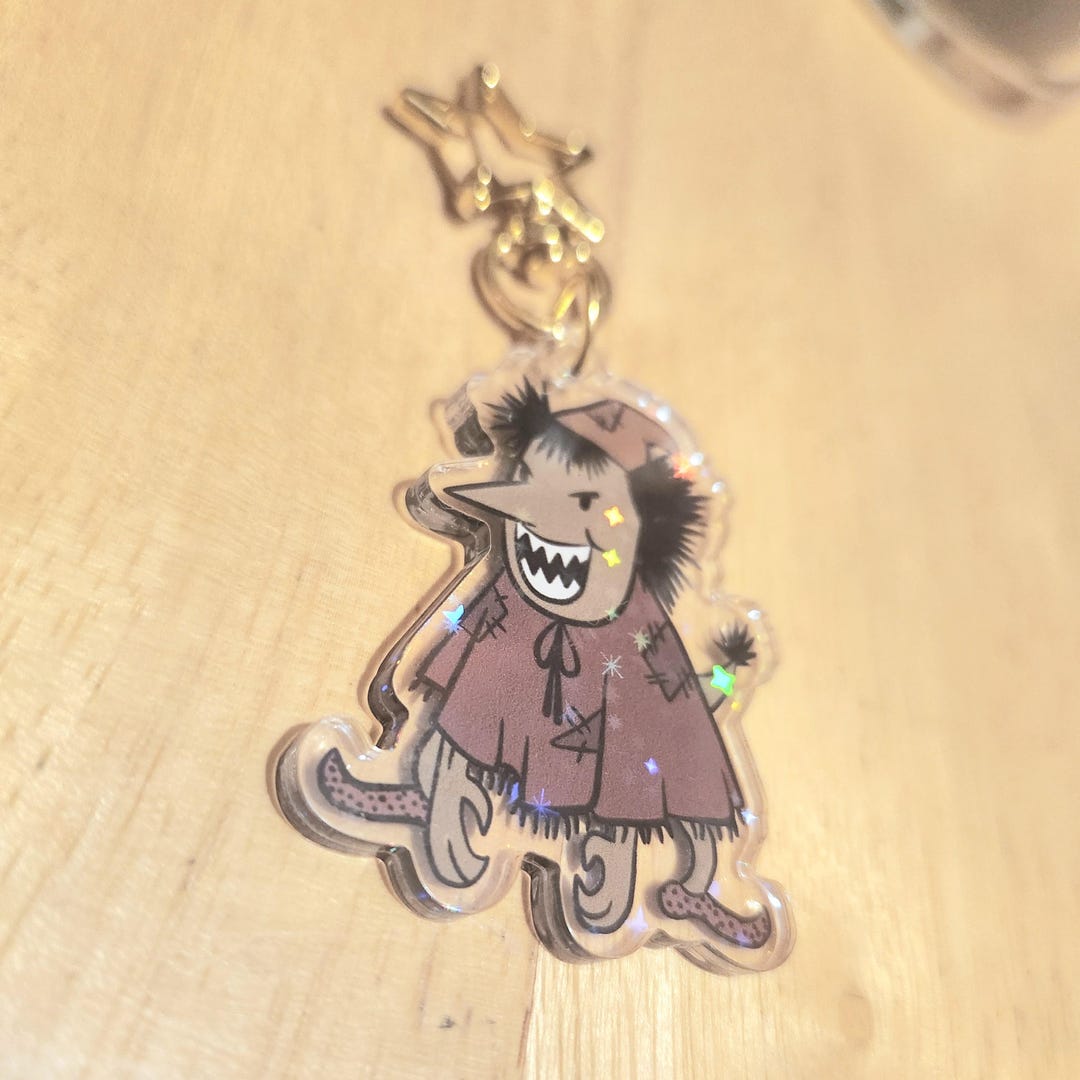 Obluda Monster Acrylic Holographic Charm Keychain - Etsy