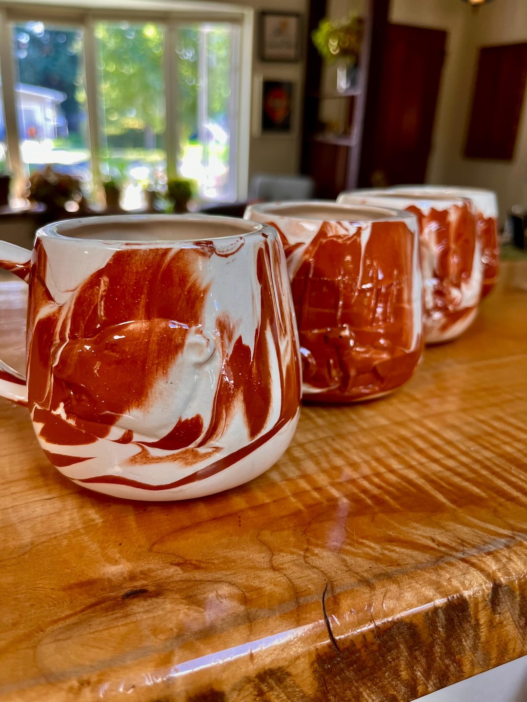 1970s Alaska Clay Coffee Mugs. Set of Four With Scenes of Mining ...