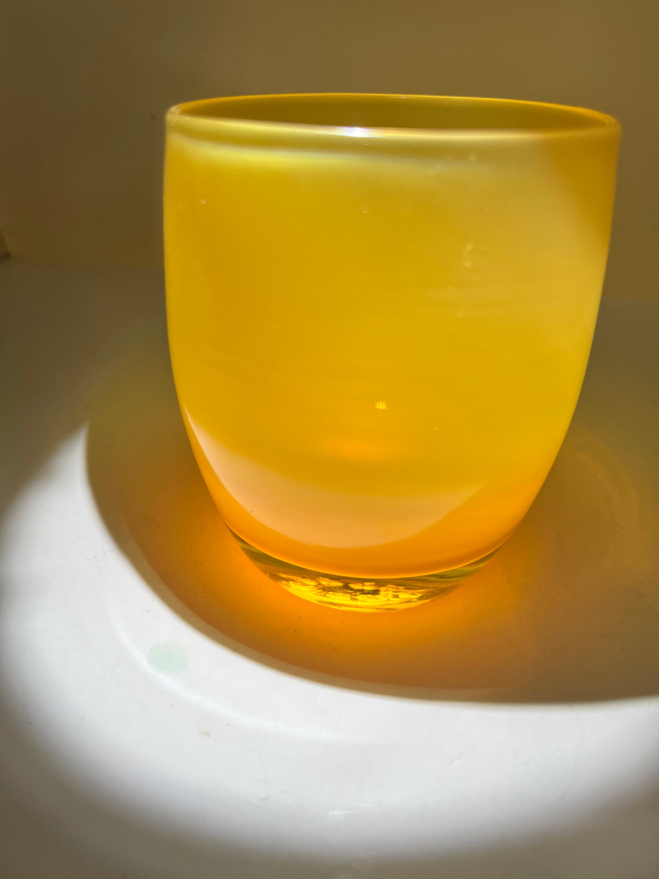 Glassybaby Pre-triskelion Tri Color Beige/light Beige/yello - Etsy