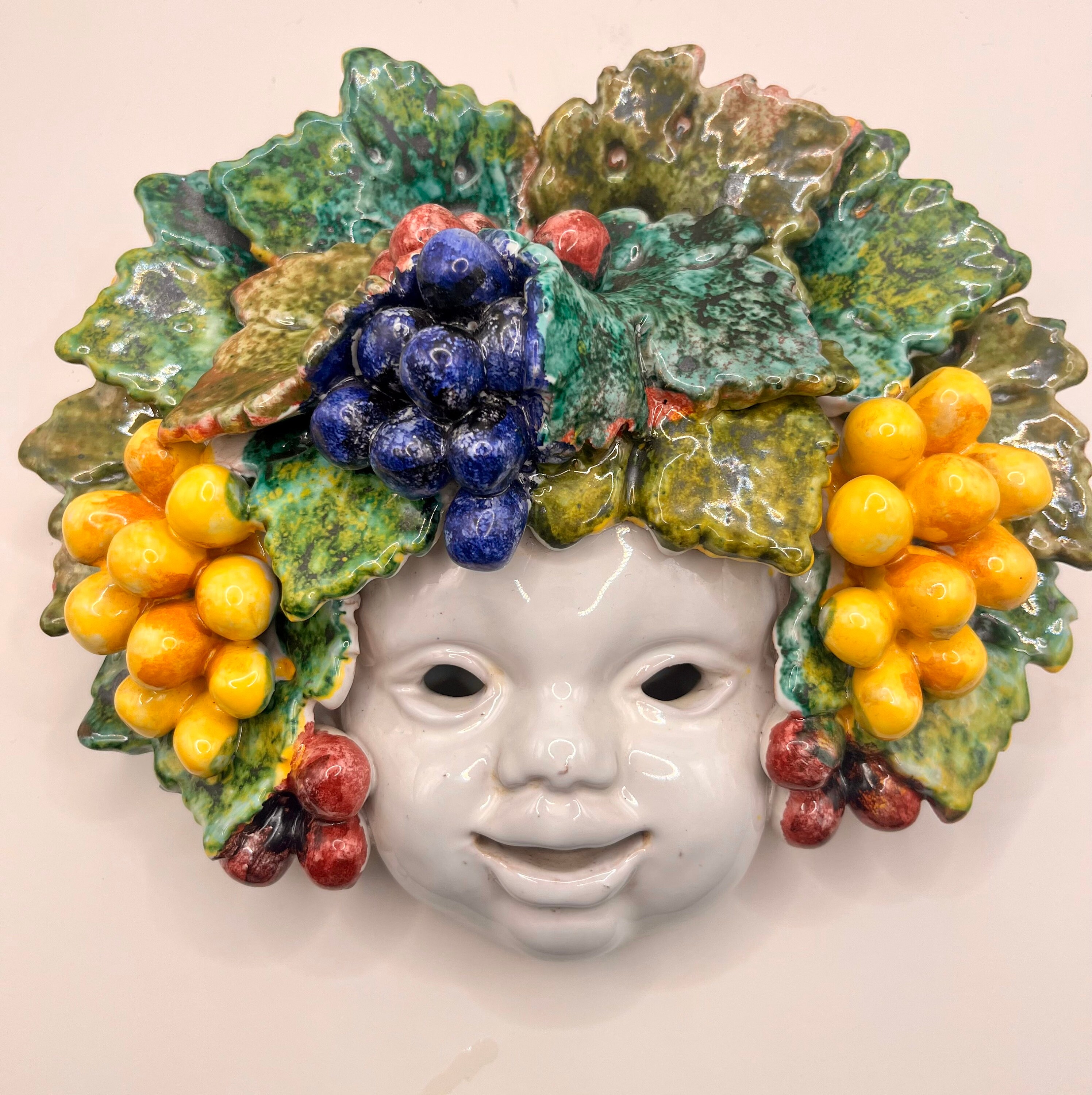 Tuscan Chianti Bacchus Autumn Face Mask With Grapes - Etsy