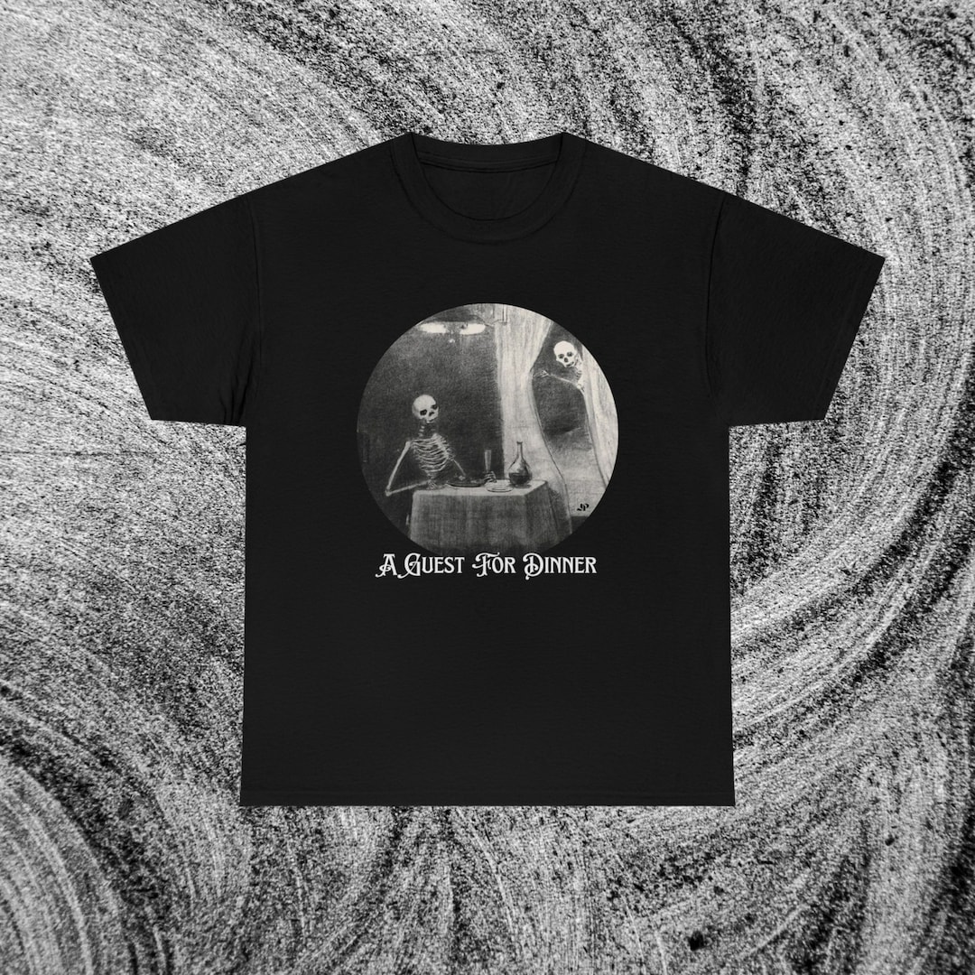 A Guest for Dinner | Victorian Skeleton Tee - Etsy