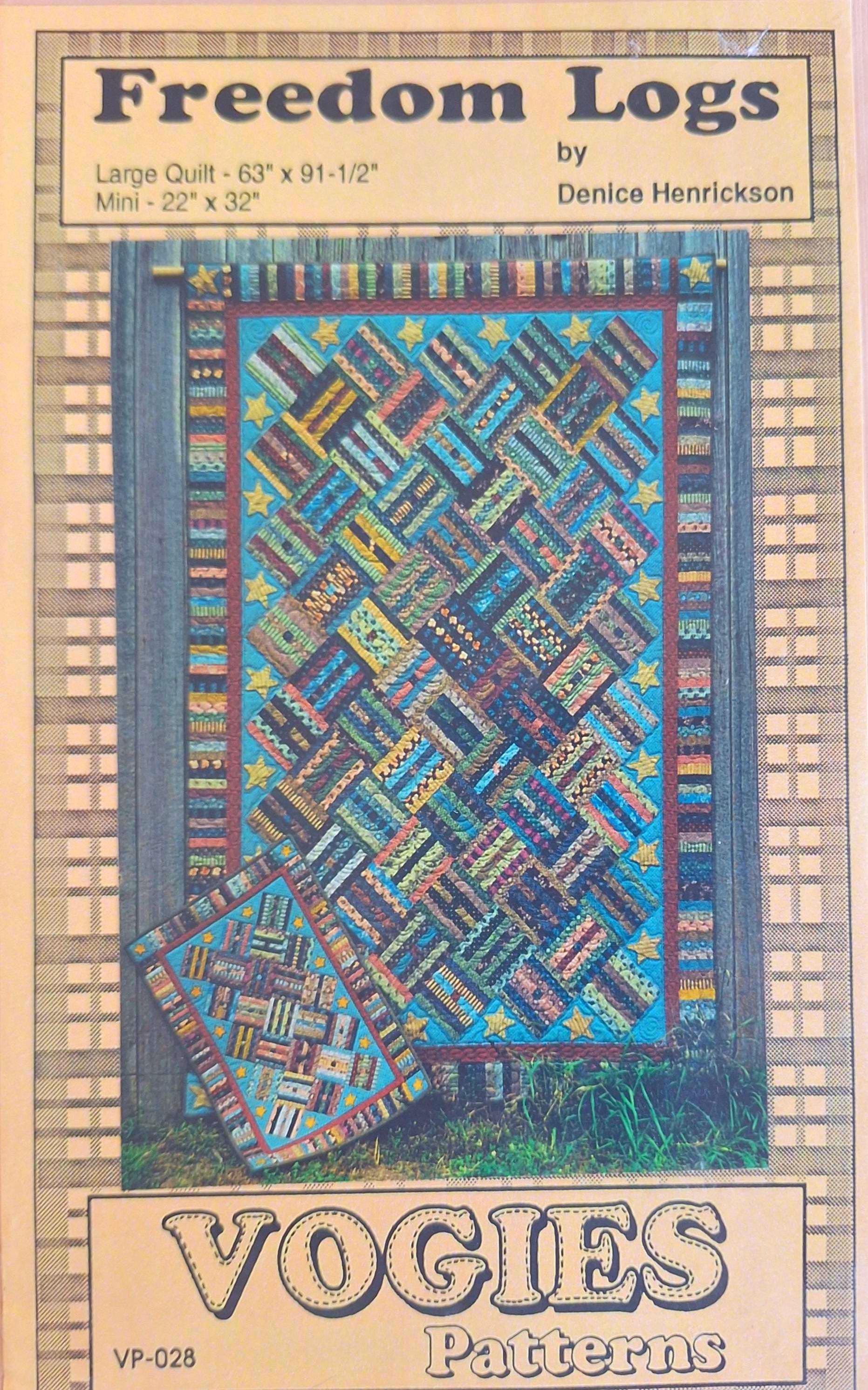 PATTERN* "freedom Logs" Quilt by Denice Hendrickson, a Vogies Pattern ...