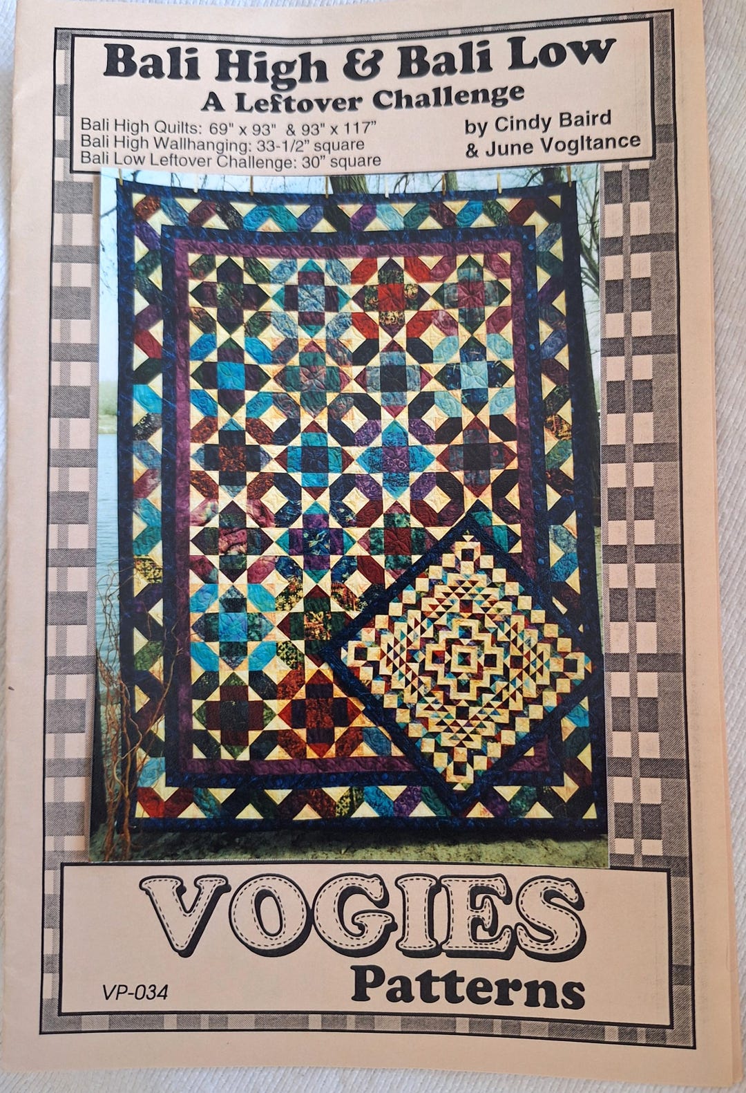 PATTERN *bali High and Bali Low Stunning Quilt Pattern "vintage Vogies ...