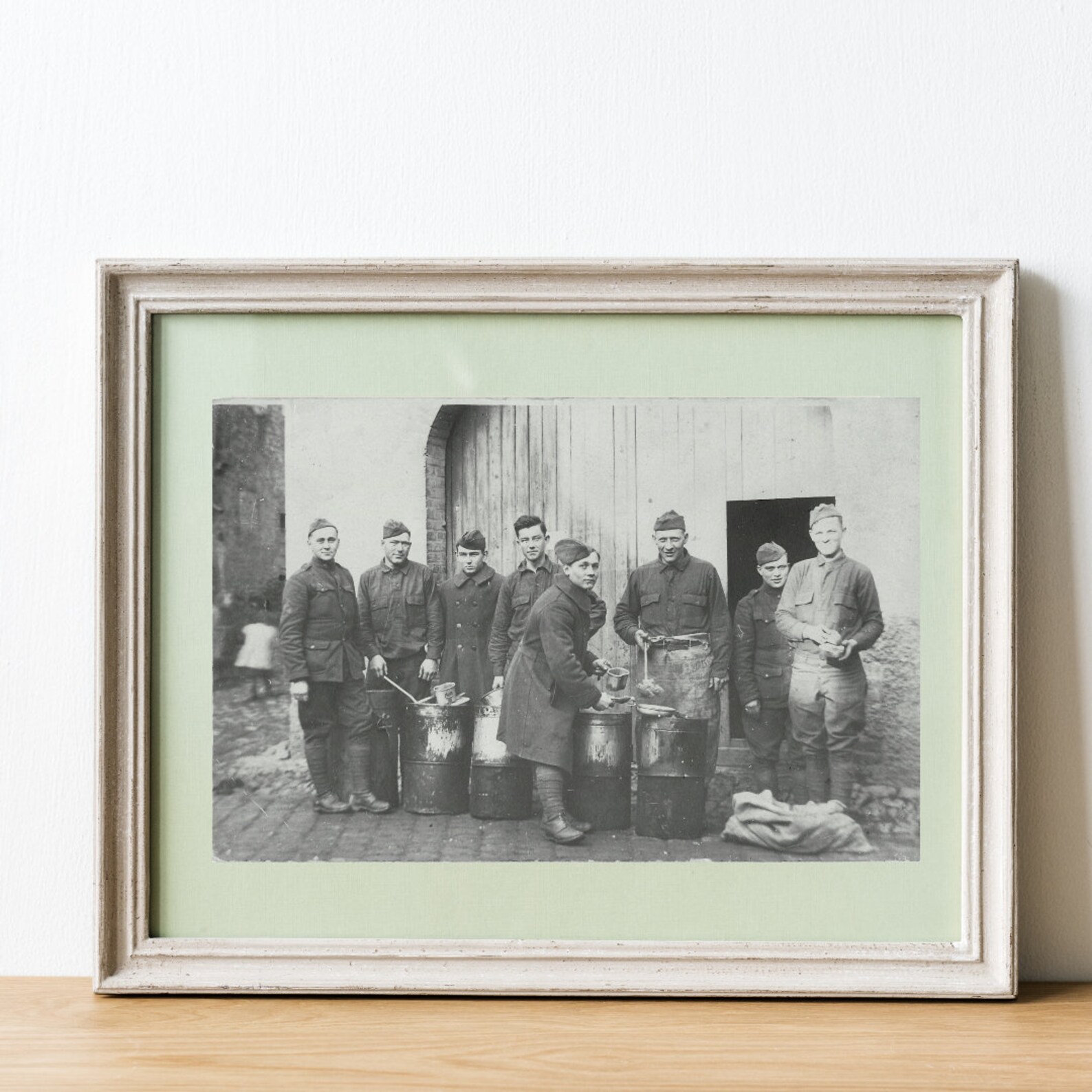 WW1 Soldier Chow Line Photo, 58th Infantry, Europe (digital Download ...