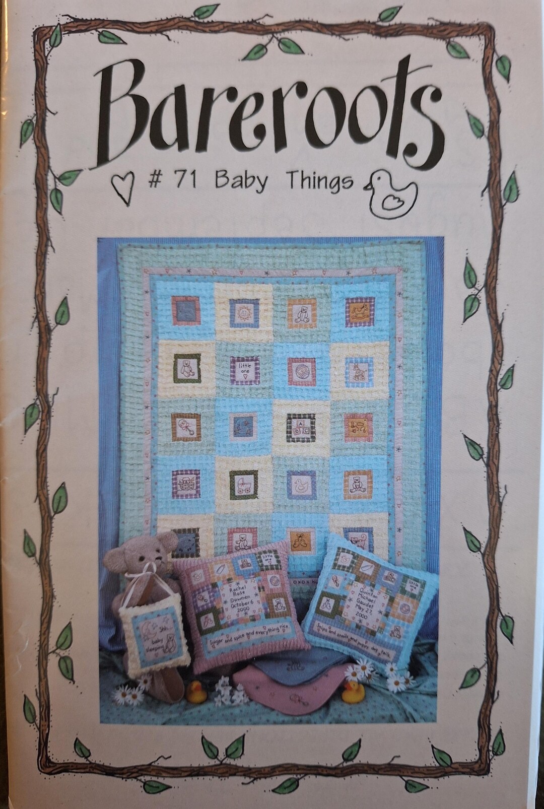 Bareroots Pattern: "baby Things" Baby Quilt, Blanket and Pillows - Etsy