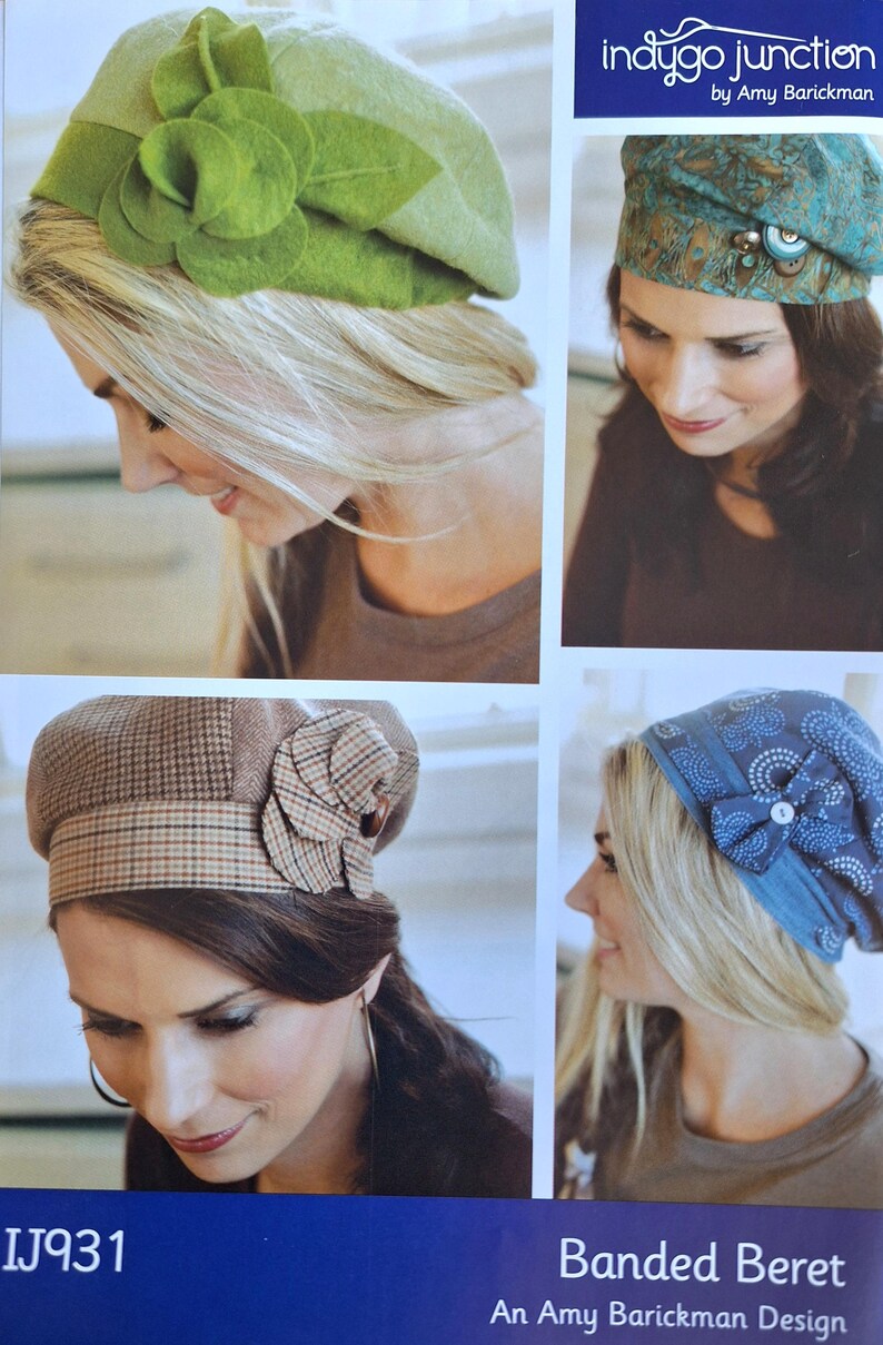 Pattern Banded Beret an Amy Barickman Design With Indygo Junction IJ931 ...