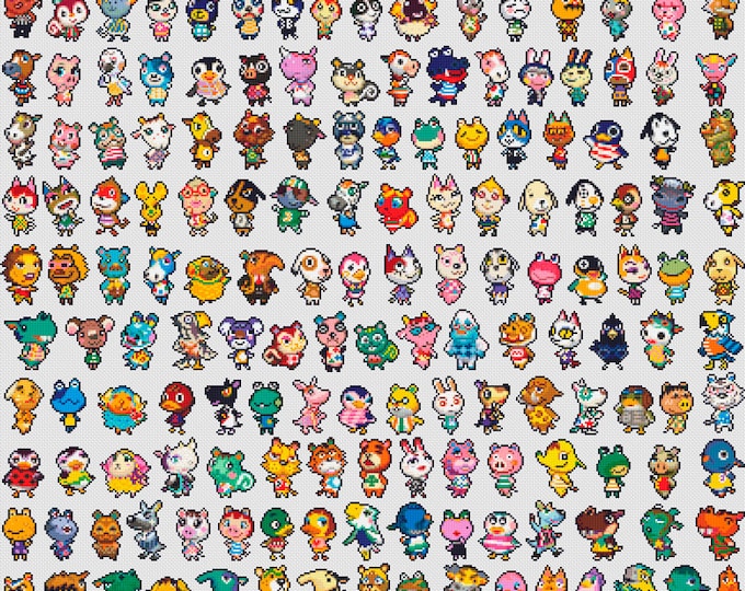 Animal Crossing Villagers Cross Stitch Pattern. PDF Files. INSTANT ...