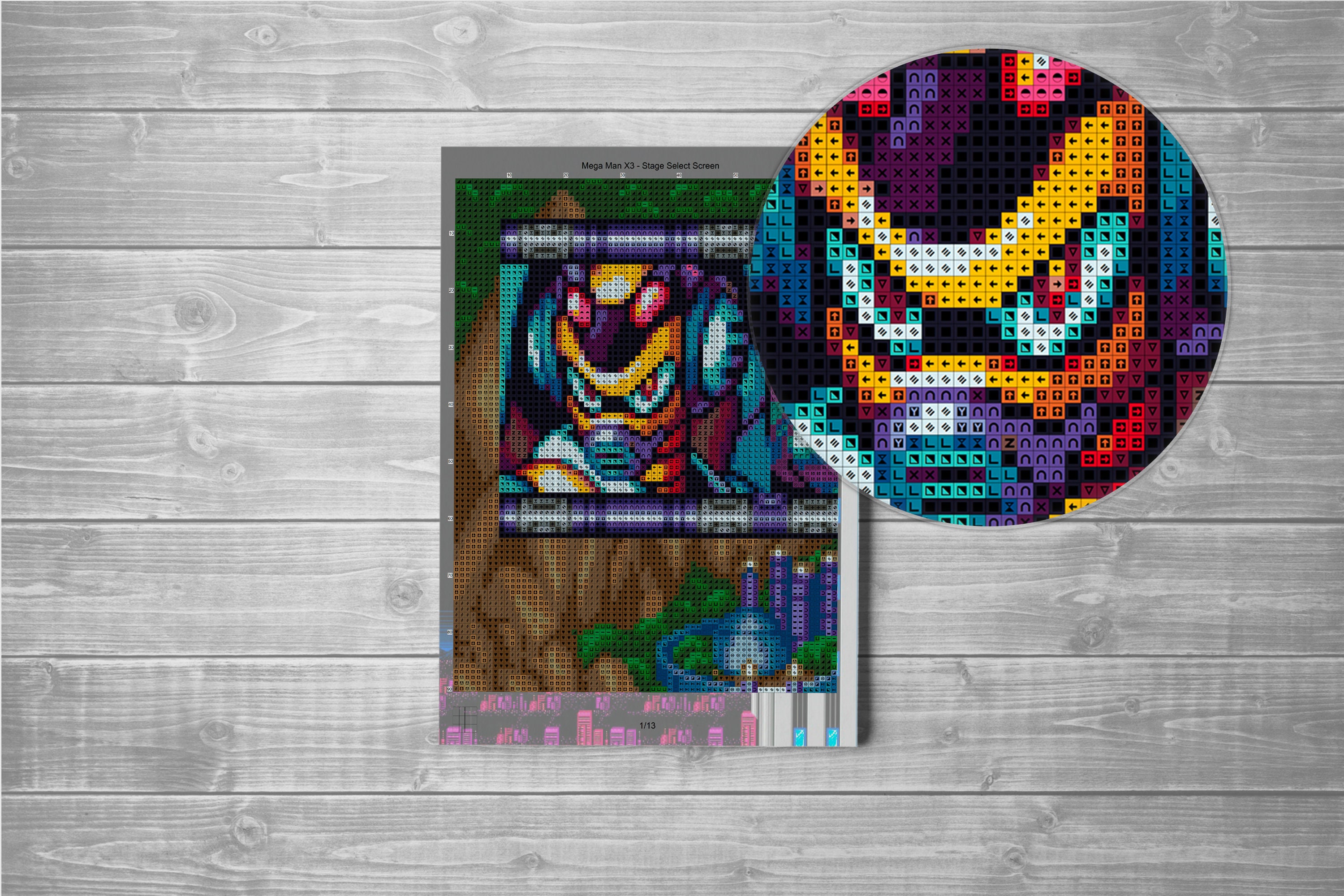 Mega Man X3 - Stage Select Screen Cross Stitch Pattern. PDF Files ...
