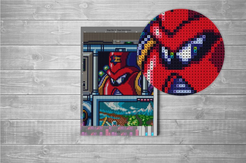 Mega Man X - Stage Select Screen Cross Stitch Pattern. PDF Files ...