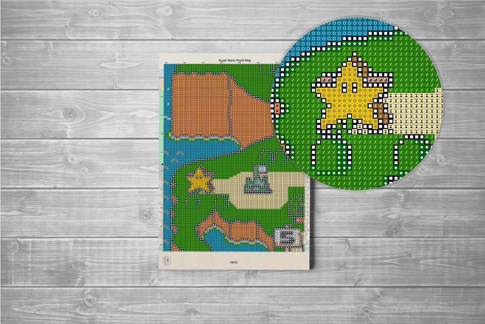 Super Mario World Map Cross Stitch Pattern. PDF Files. INSTANT DOWNLOAD ...