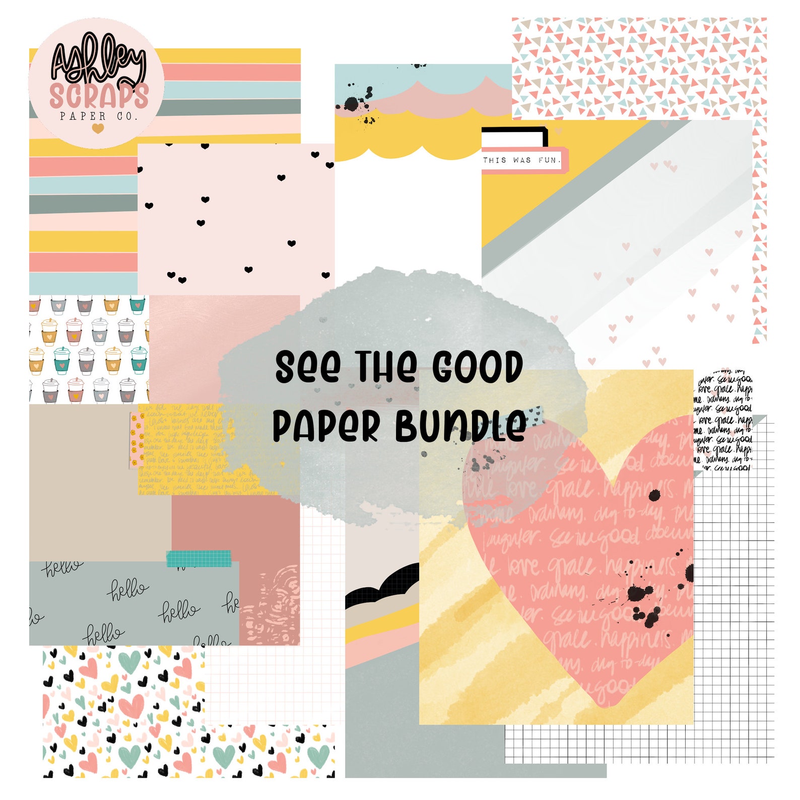 See the Good Scrapbook PAPER ONLY Collection, 12 Papers, Letter Size ...