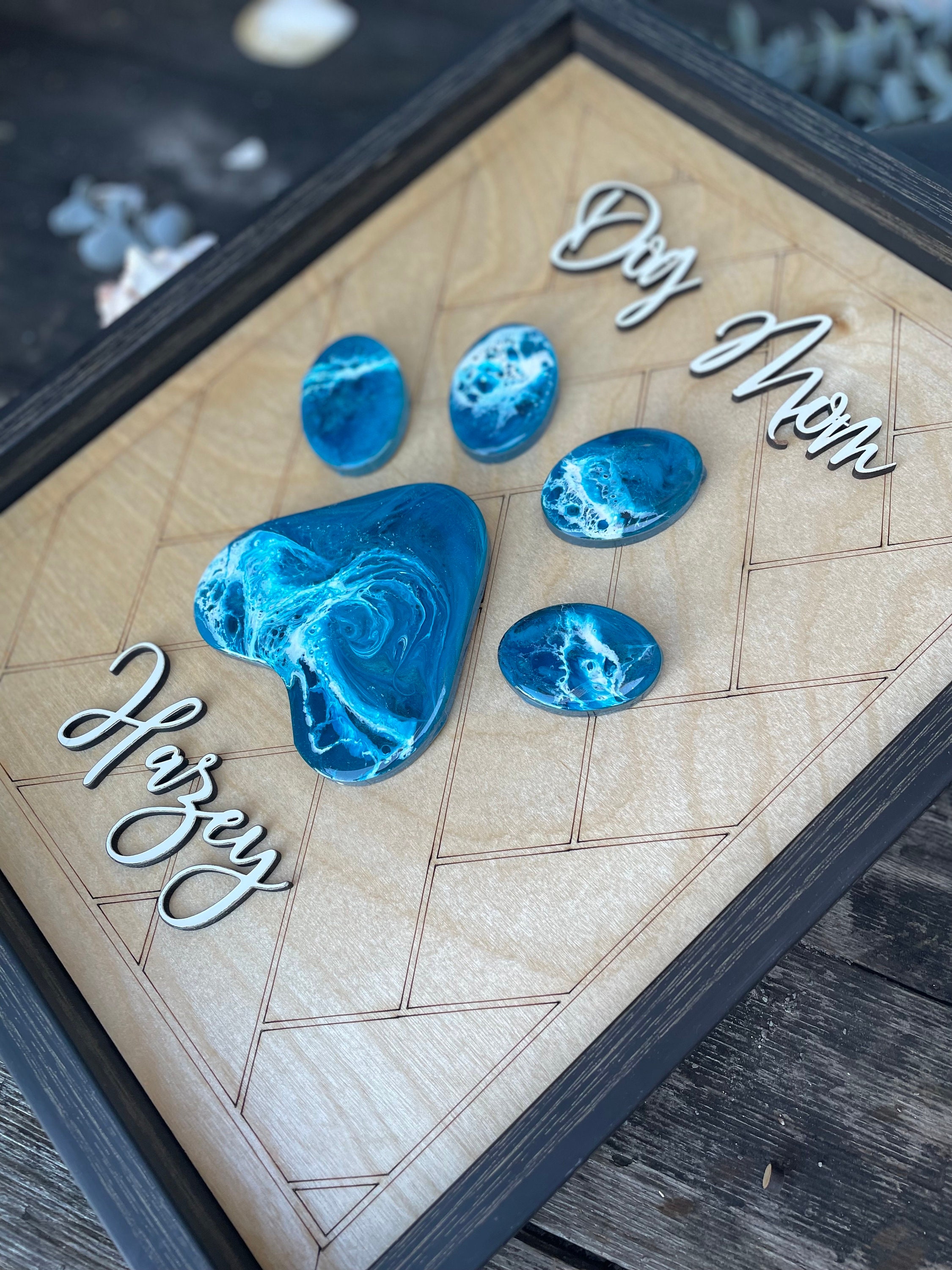 Personalized Dog Mom 3D Resin/epoxy Sign - Etsy