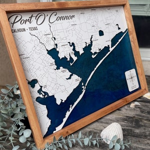 Port O Connor Resin Map - Etsy