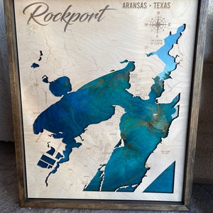 Rockport Texas Resin Map - Etsy