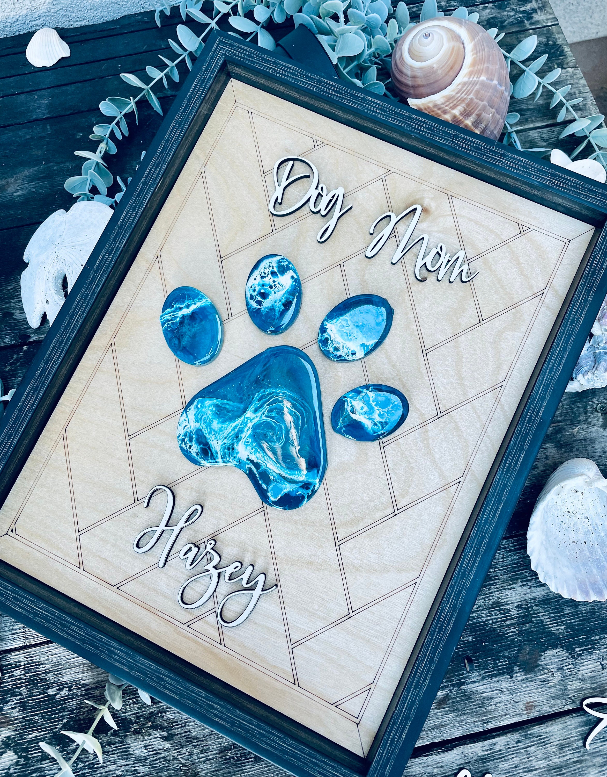 Personalized Dog Mom 3D Resin/epoxy Sign - Etsy