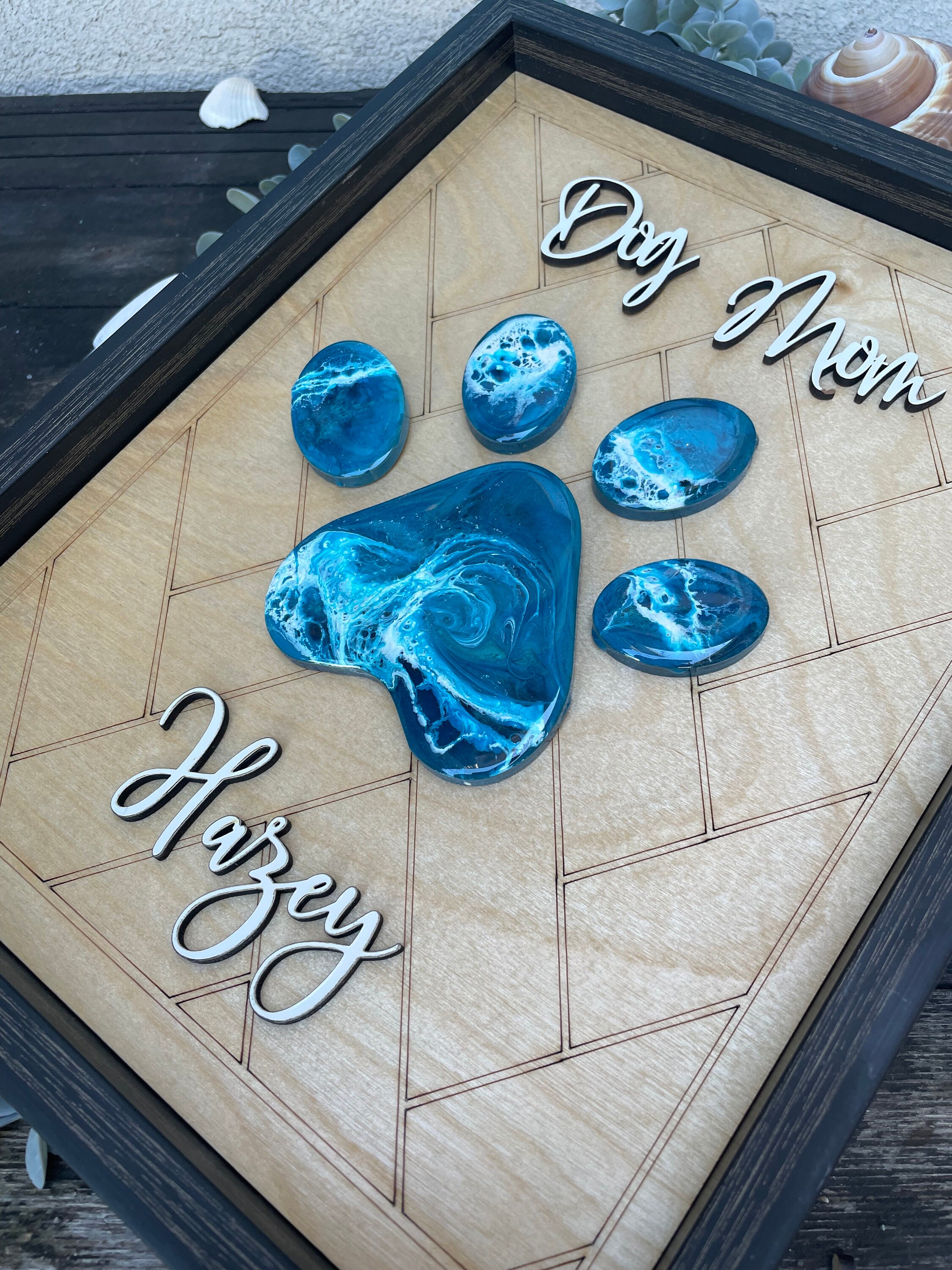 Personalized Dog Mom 3D Resin/epoxy Sign - Etsy