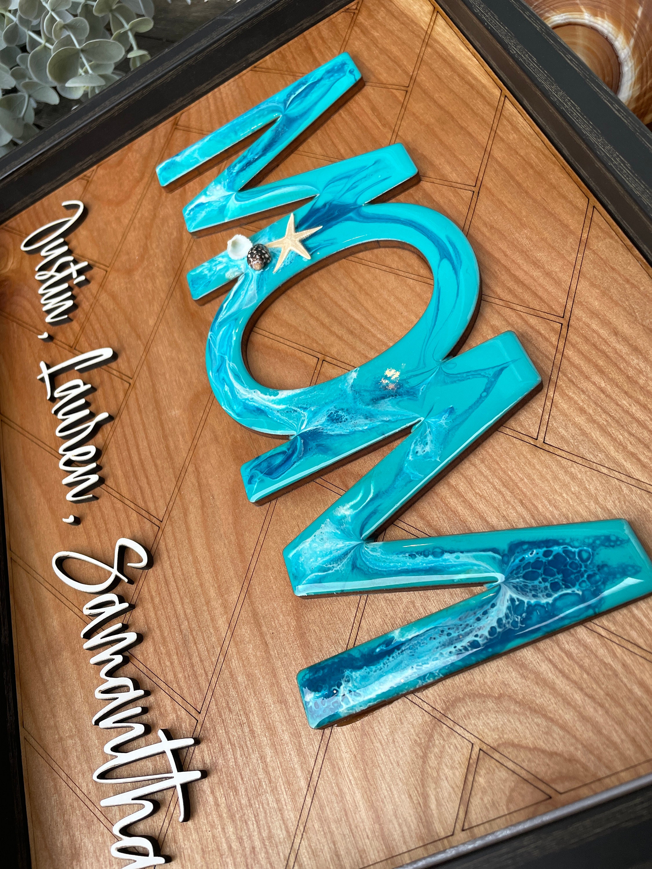 Personalized Mom 3D Resin/epoxy Sign With Names - Etsy