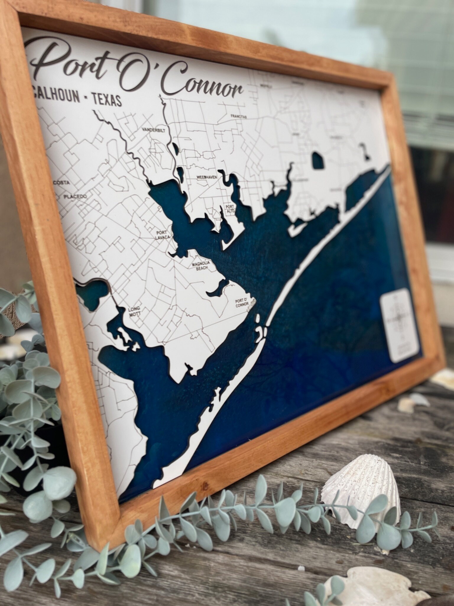 Port O Connor Resin Map - Etsy
