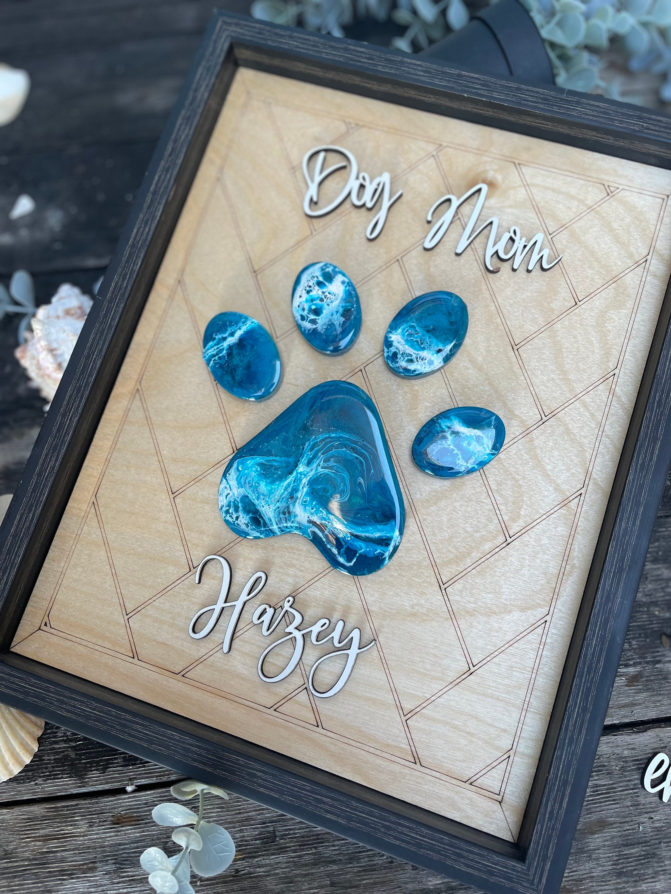 Personalized Dog Mom 3D Resin/epoxy Sign - Etsy