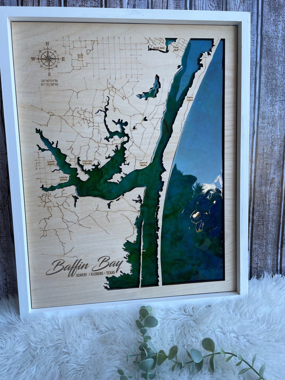 Baffin Bay Map With Resin Base - Etsy