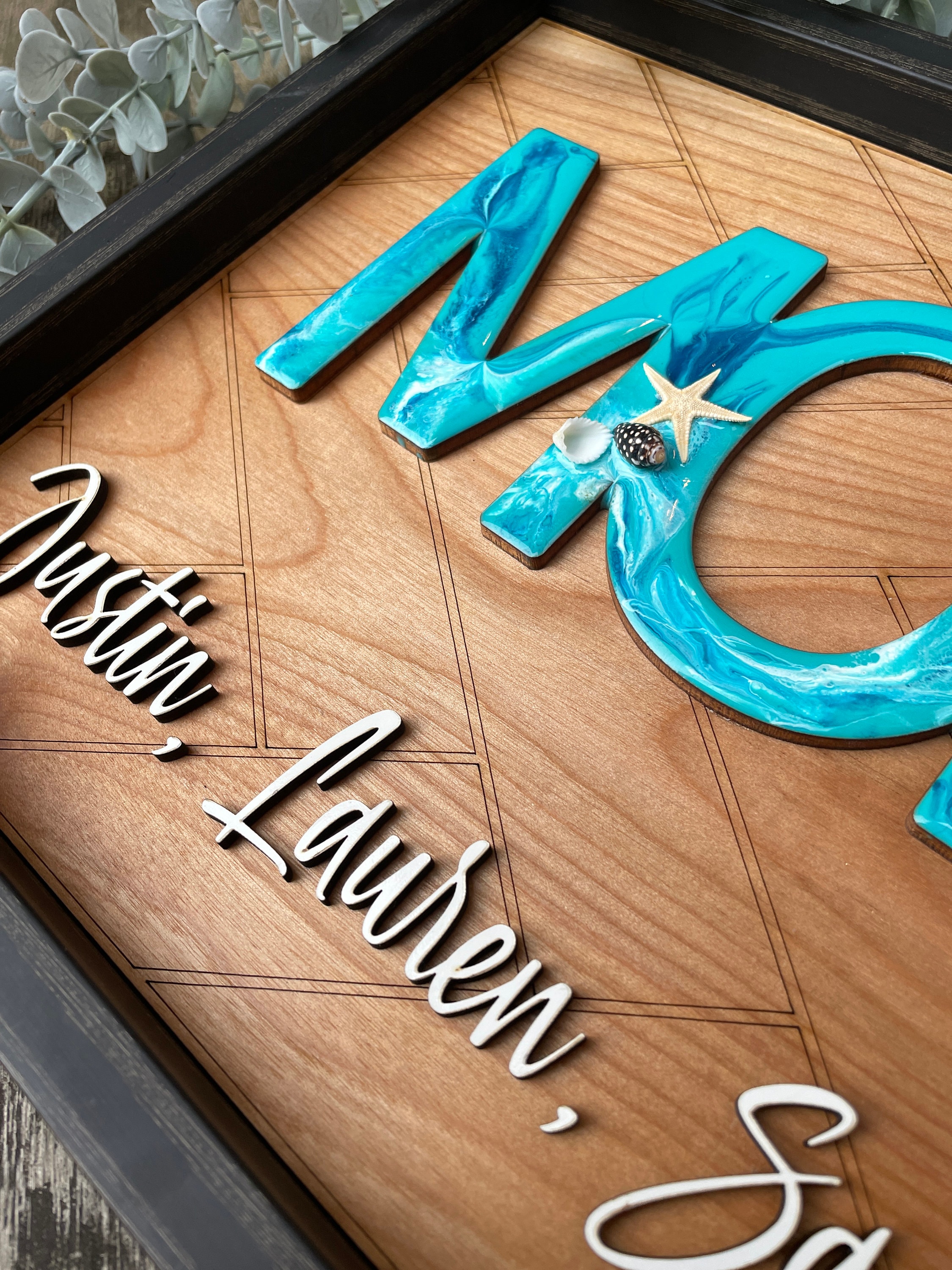 Personalized Mom 3D Resin/epoxy Sign With Names - Etsy