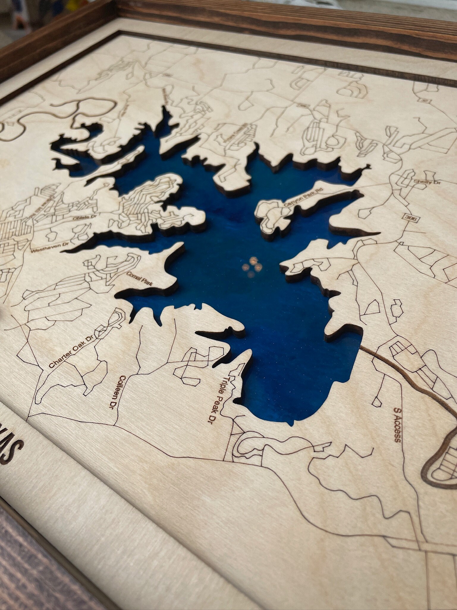 Canyon Lake Texas Laser Cut Map - Etsy