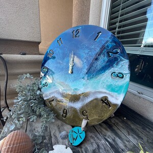 Sea Shore Resin Clock - Etsy