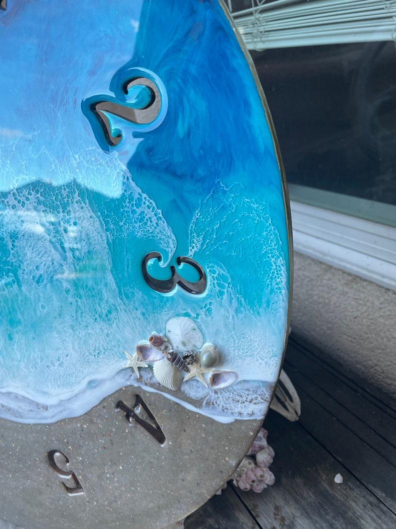 Sea Shore Resin Clock - Etsy