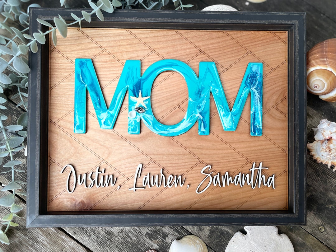 Personalized Mom 3D Resin/epoxy Sign With Names - Etsy