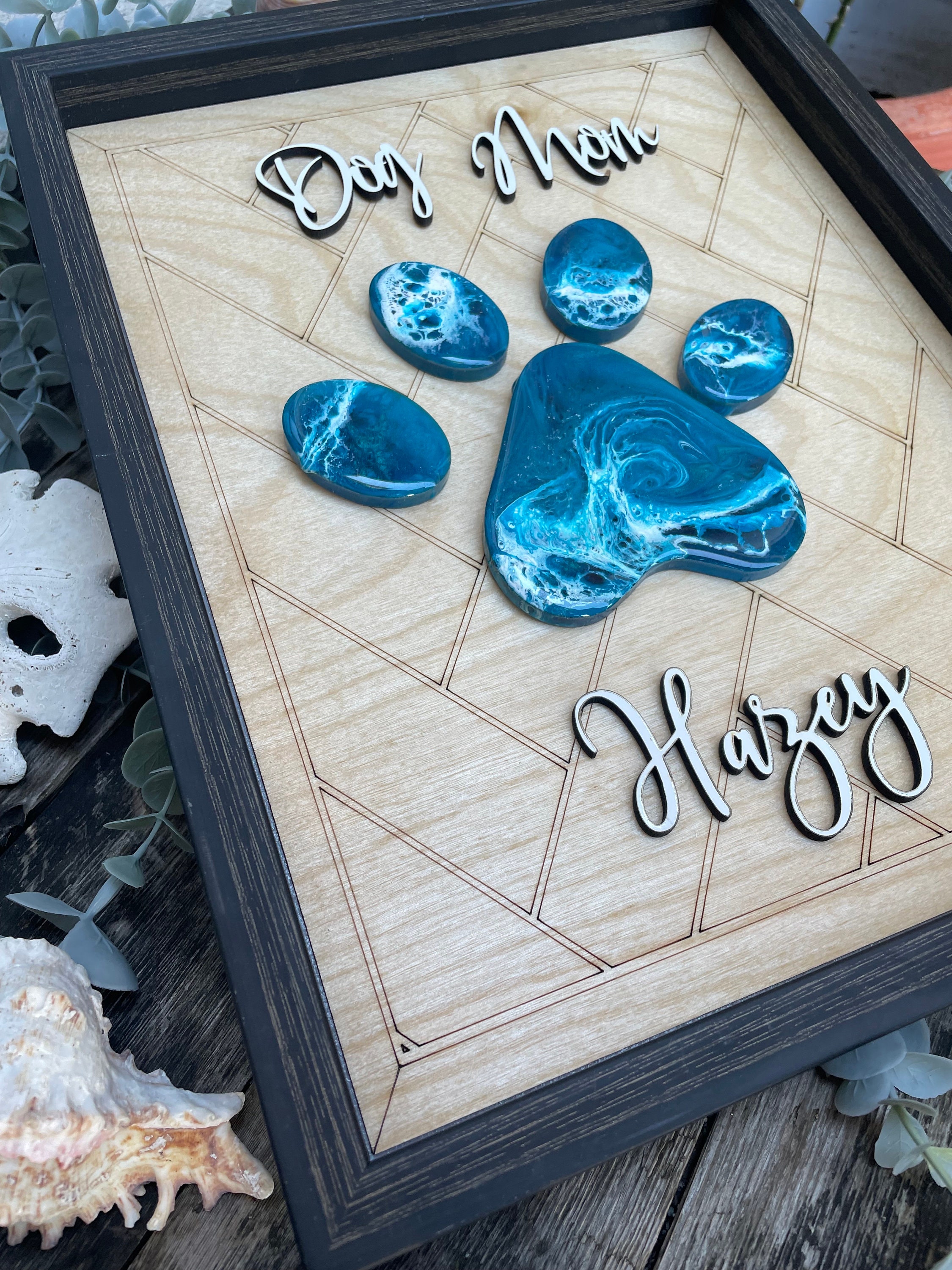 Personalized Dog Mom 3D Resin/epoxy Sign - Etsy