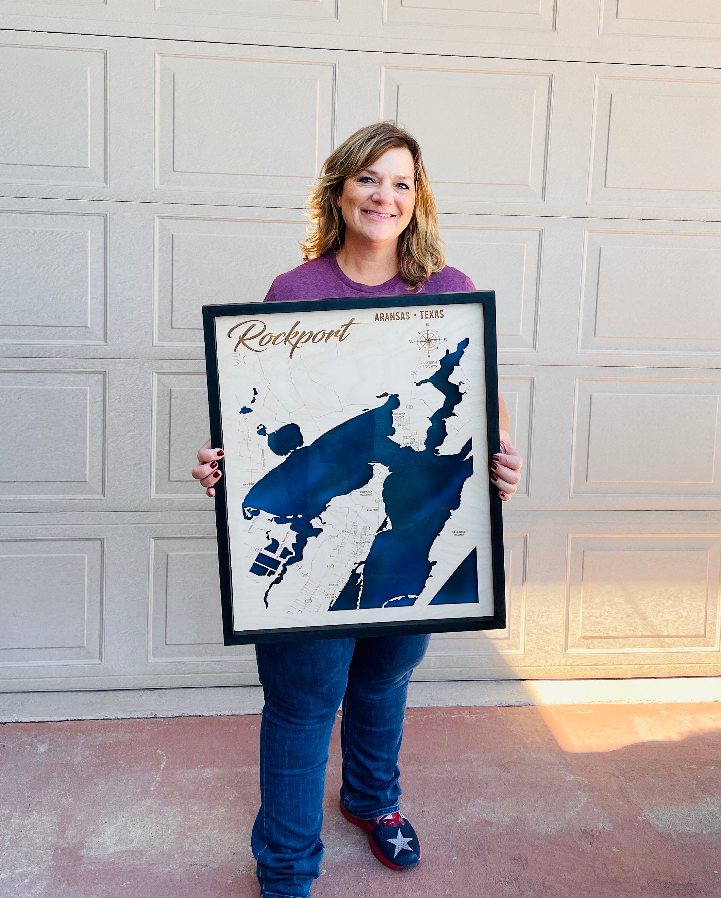 Rockport Texas Resin Map - Etsy