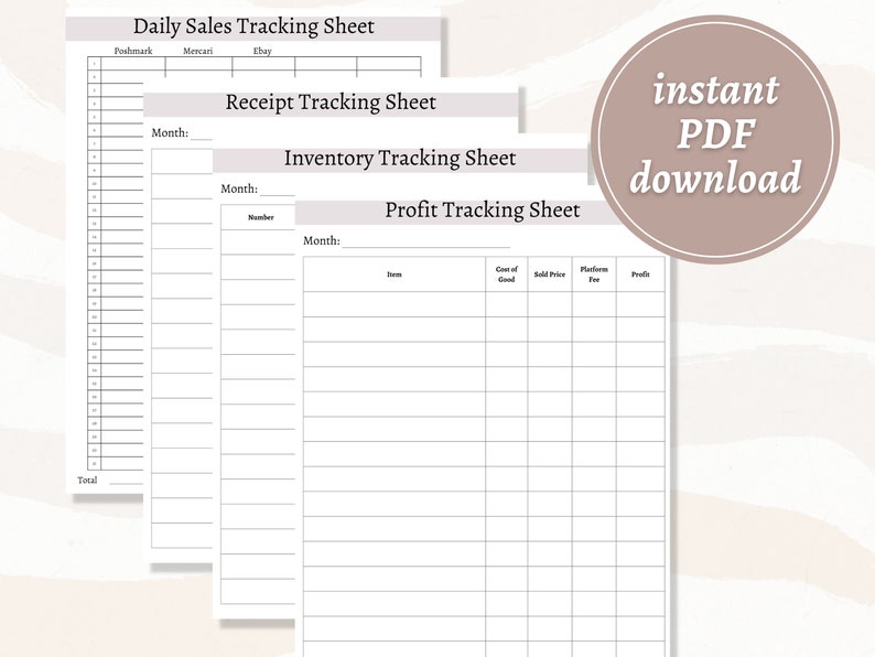 Online Shop Reseller Inventory Tracker, Reseller Profit Tracker ...