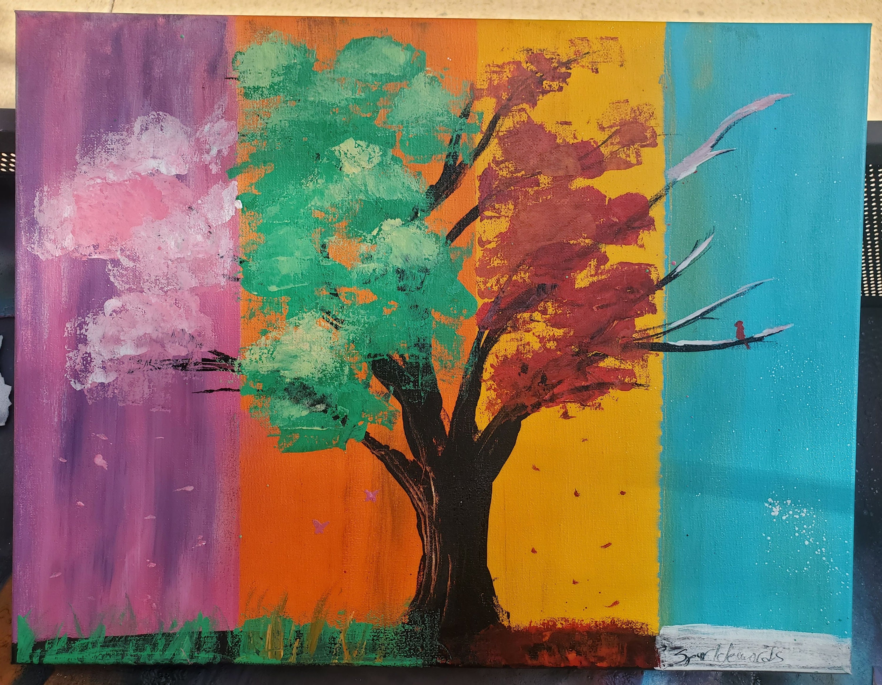 Tree of Life Seasons Painting - Etsy