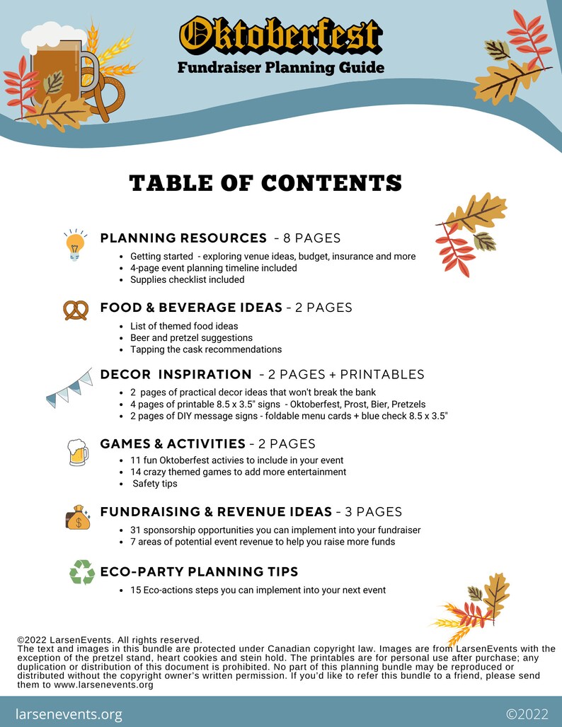 Oktoberfest Fundraiser Planning Guide - Etsy