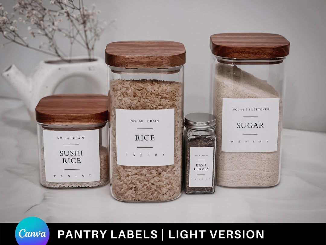 Pantry Labels Printable Stickers Kitchen Organizer Custom Labels ...