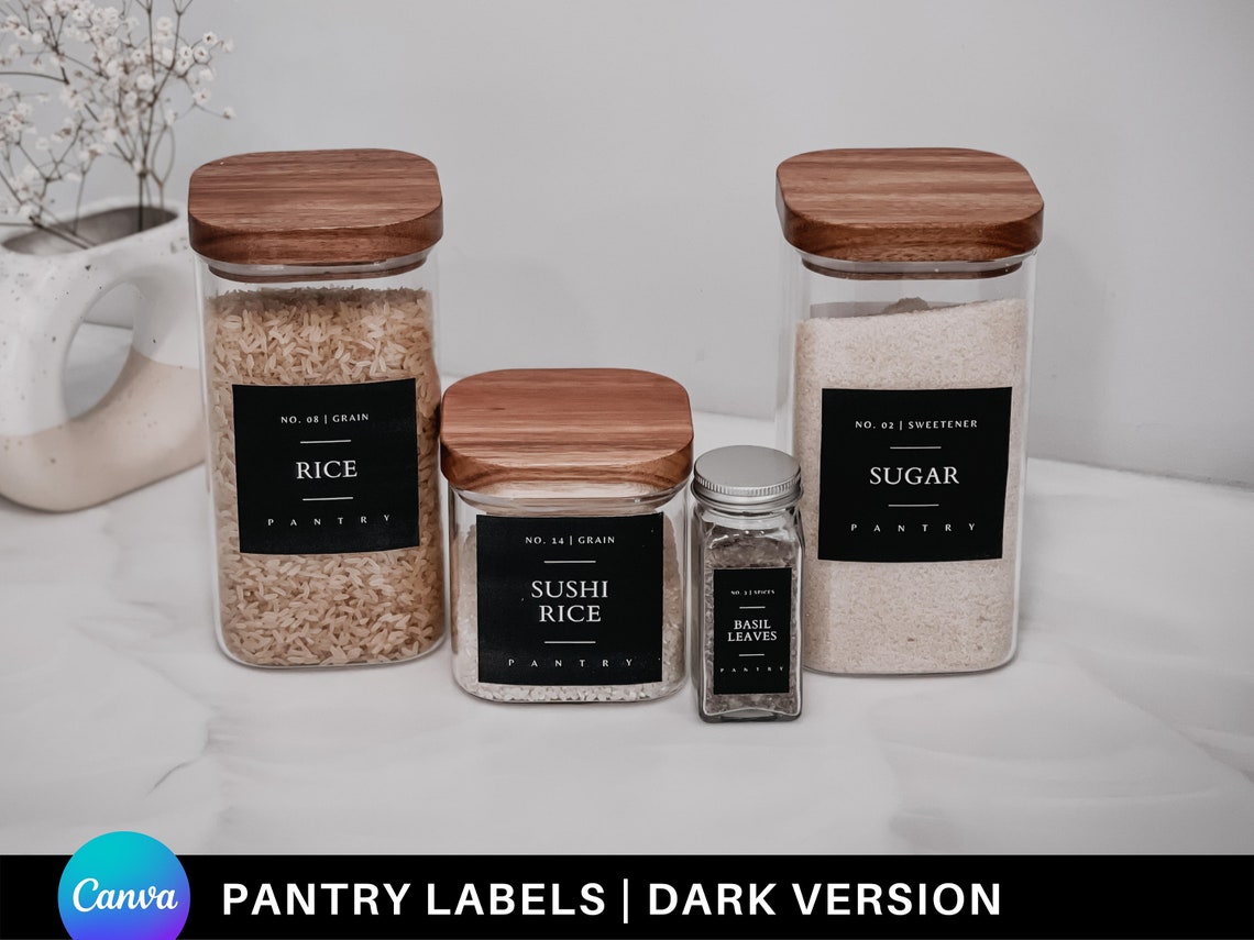 Pantry Labels Printable Stickers Kitchen Organizer Custom - Etsy