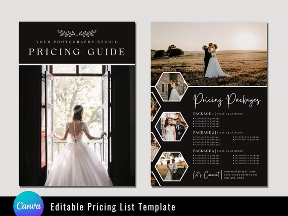 Wedding Portraits Price List