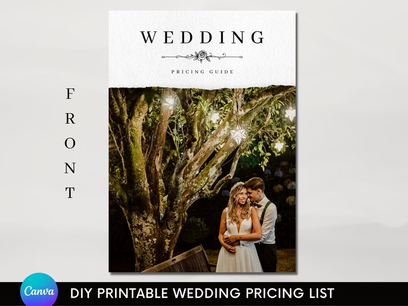 Wedding Photography Price List Template Price Guide Photographer ...