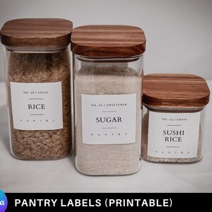 Pantry Labels Printable Stickers Kitchen Organizer Custom Labels ...