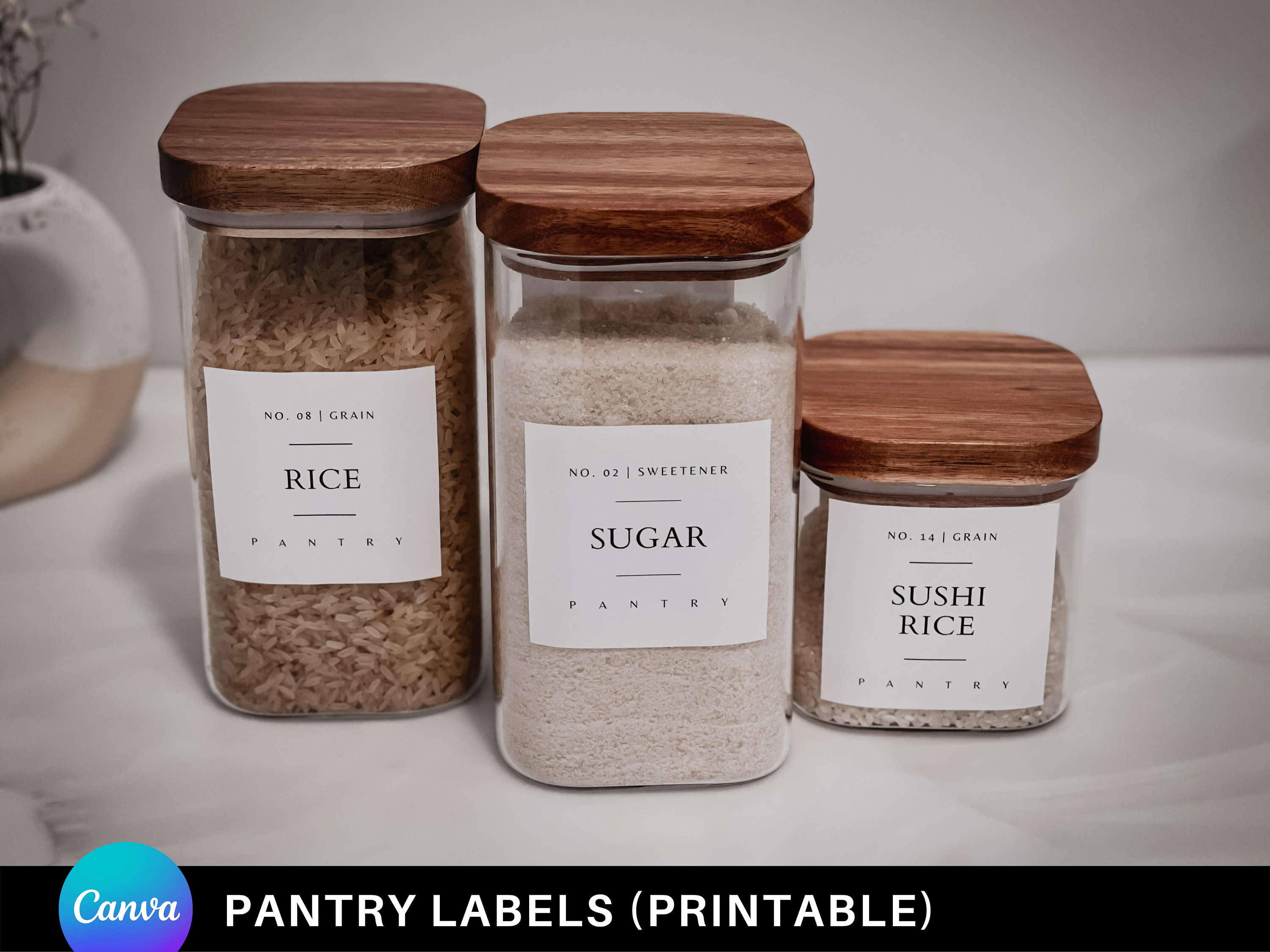 Pantry Labels Printable Stickers Kitchen Organizer Custom - Etsy