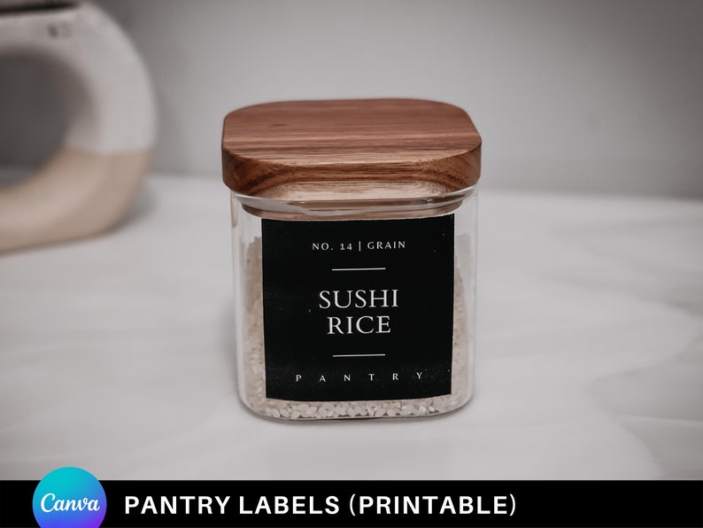 Pantry Labels Printable Stickers Kitchen Organizer Custom - Etsy