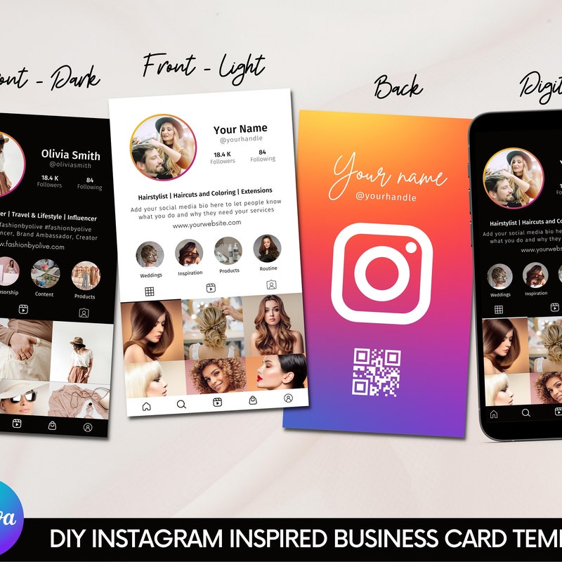 Influencer Business Cards - Etsy