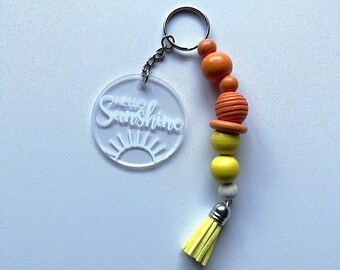 Fabric Keychain Wristlet W/ Words You Are My Sunshine Key - Etsy