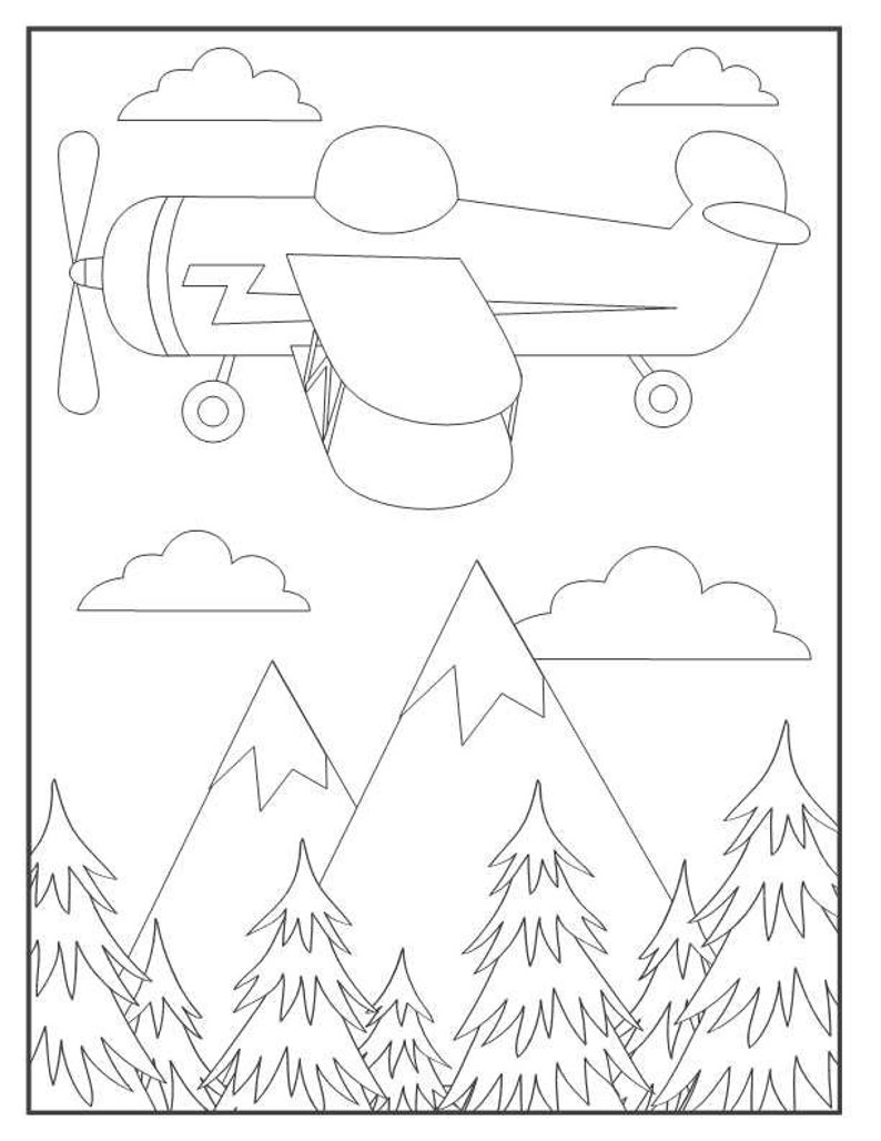 Airplanes Coloring Pages - Etsy