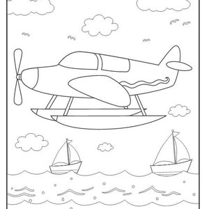 Airplanes Coloring Pages - Etsy