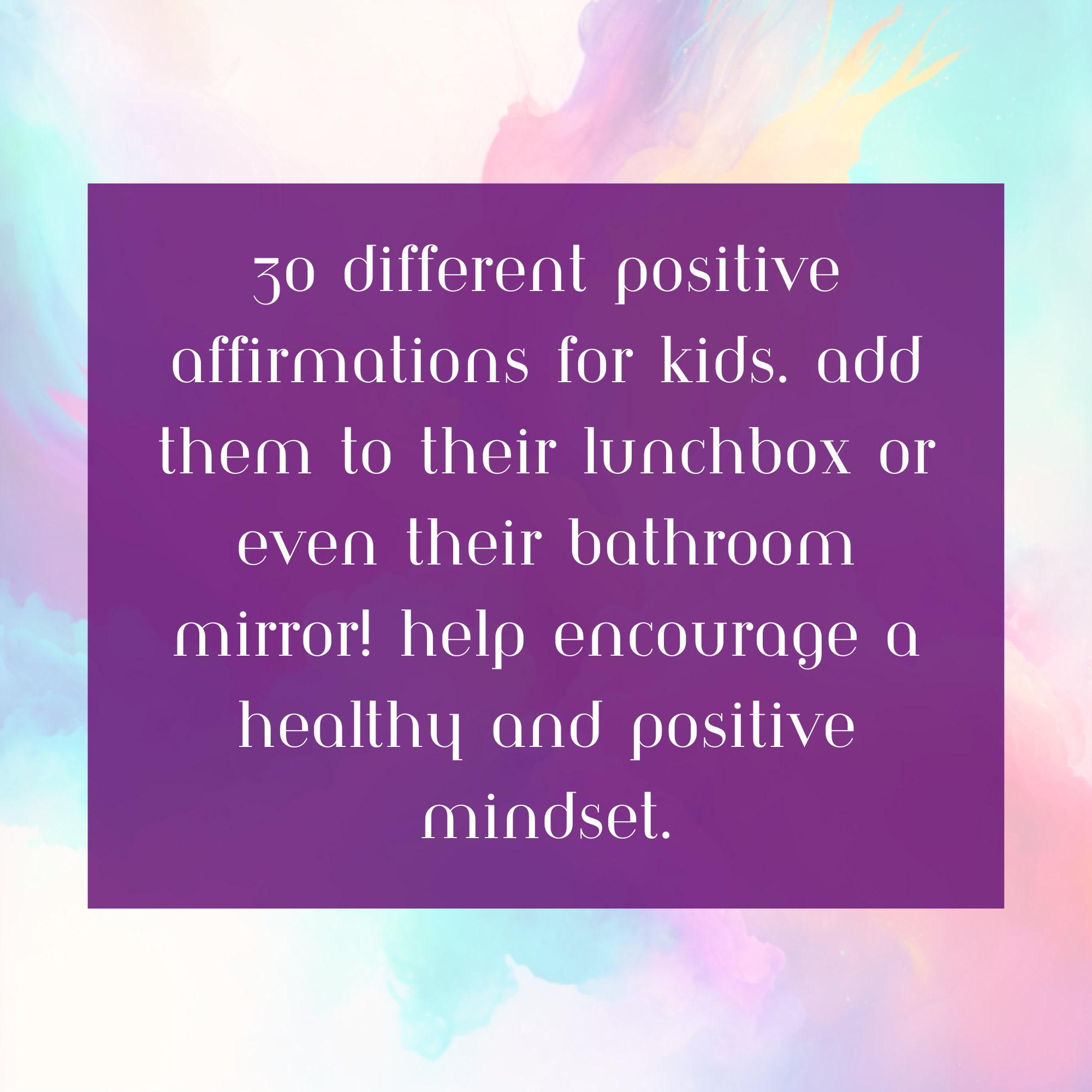 30 Positive Affirmations for Kids Digital Download - Etsy