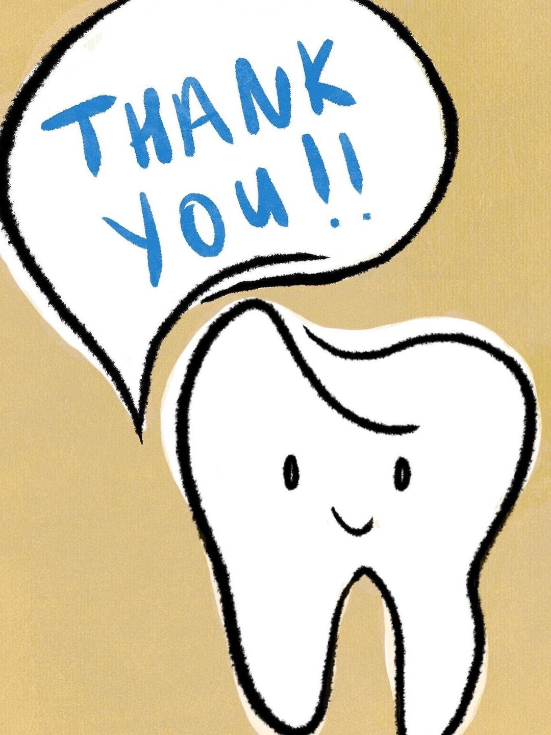Tooth Thank You Print - Etsy UK