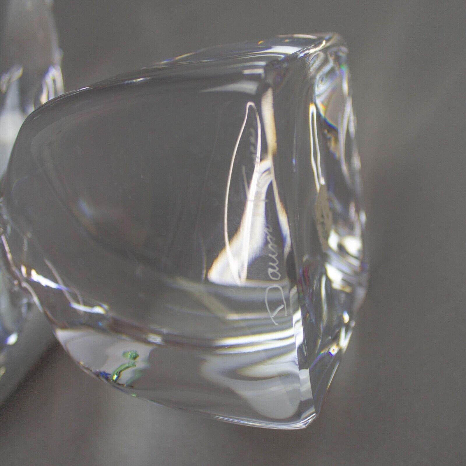 Daum France Crystal Signed Heavy & Large 14 Abstract - Etsy Canada